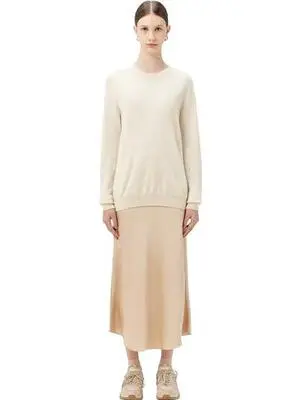 GOBI MONGOLIAN CASHMERE Essential Cashmere Crewneck Sweater - Off White