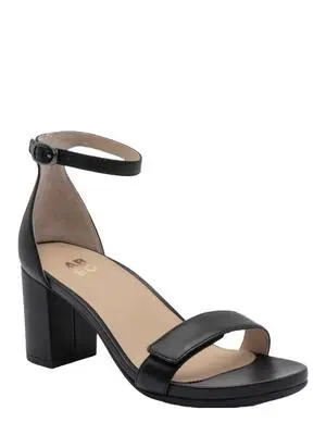 ABEO ABEO Tempo Strap Heeled Sandals Black Leather - Regular