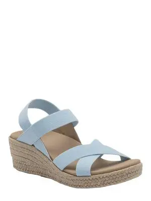 ABEO Riviera Stretch Wedge Sandal - Light Blue - Regular