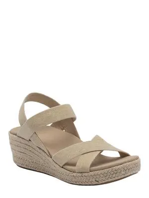 ABEO Riviera Stretch Wedge Sandal Linen - Regular