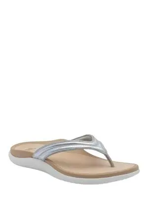 ABEO ABEO Laguna Thin Strap Flip Flops Silver - Regular