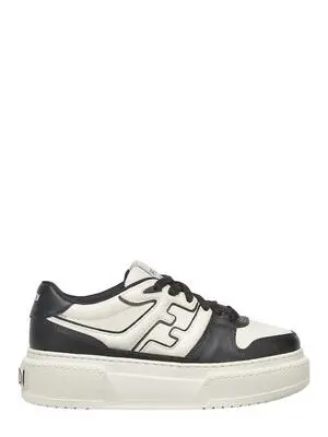 Fendi Match Platform Sneakers - White/black