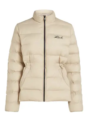Karl Lagerfeld K/signature Puffer Jacket - Neutrals