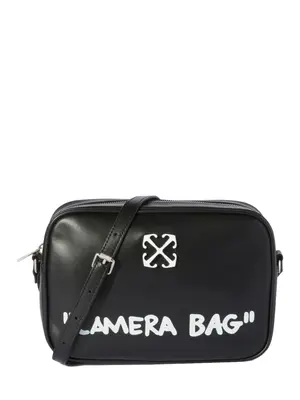 Off-White Medium Jitney Quote Shoulder Bag - Black
