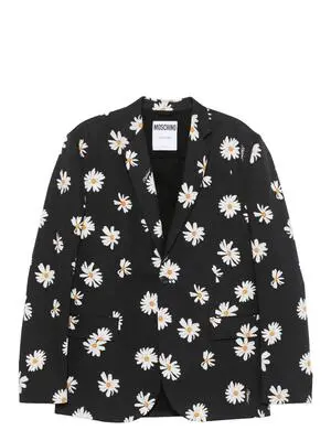 Moschino Floral-print Blazer - Black