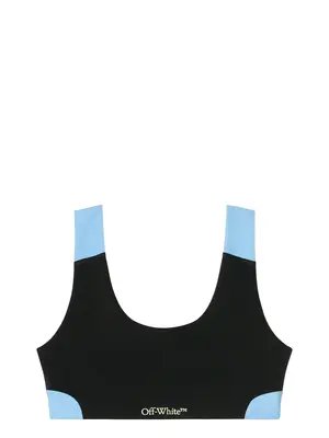 Off-White Colour-block Sports Bra - Black
