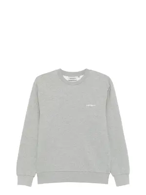 Carhartt Work In Progress Script-embroidered Sweatshirt - Grey