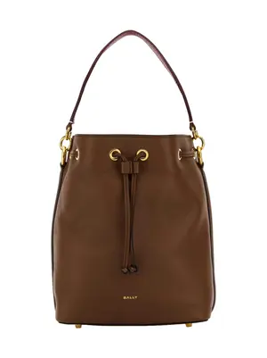 Bally Code Bucket Bag - Brown