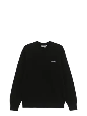 Carhartt Work In Progress Script-embroidered Sweatshirt - Black