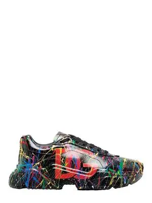 Dolce & Gabbana Daymaster Paint Splatter Sneakers - Black
