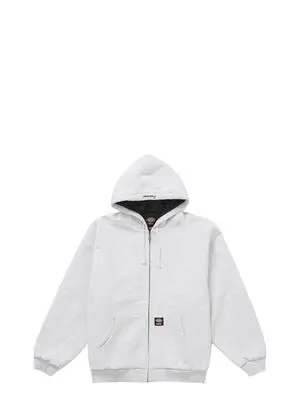 Supreme Dickies Quilted Lined Zip Up Hooded Sweatshirt - Heather Grey