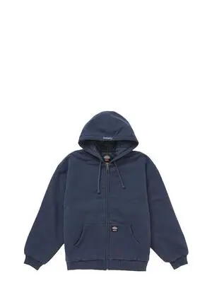 Supreme Dickies Quilted Lined Zip Up Hooded Sweatshirt - Navy Blue