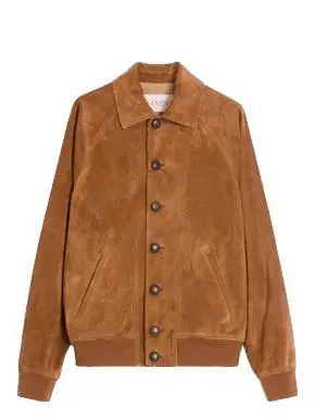 Valentino Garavani Suede Jacket Tan