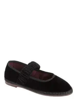 FLABELUS Mafalda Mary Jane Flat - Black