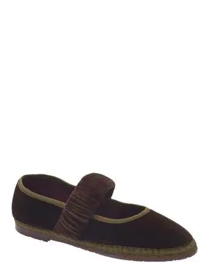 FLABELUS Mafalda Mary Jane Flat - Brown