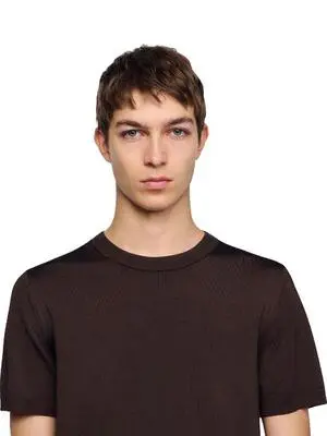 Sandro Knitted T-shirt Chocolate