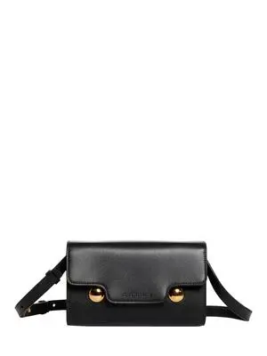Marni Trunkaroo Leather Shoulder Bag - Black