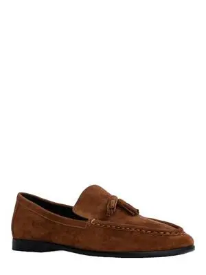 BLACK SUEDE STUDIO Finn Tassel Loafer - Tobacco Suede