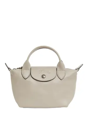 Longchamp Leather Le Pliage Xtra Handbag Grey
