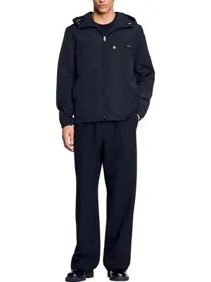 Sandro Nylon Windbreaker - Black