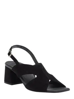 Paul Green Verona Slingback Sandal - Black Suede