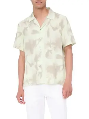 BUGATCHI Jackson Abstract Print Camp Shirt