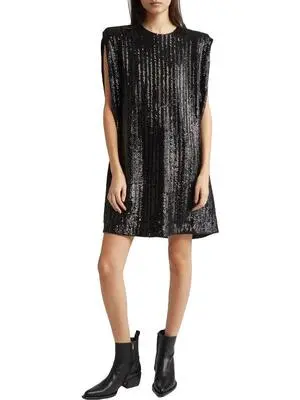 GOLDEN GOOSE Sequin Minidress - Black