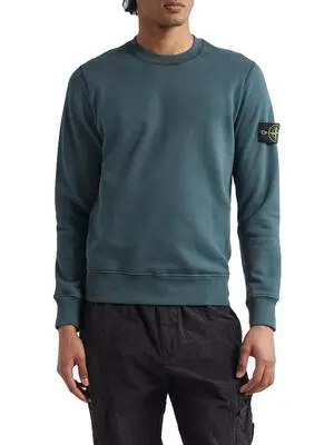 Stone Island Stone Island Compass Logo Patch Fleece Sweatshirt V0053 Bottle Green