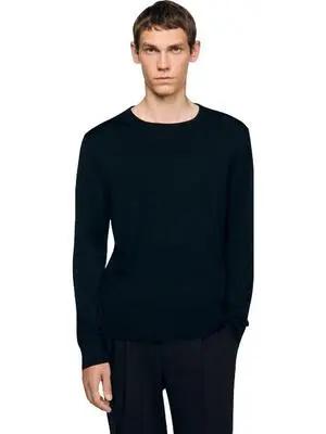 Sandro Fine Knit Jumper - Black