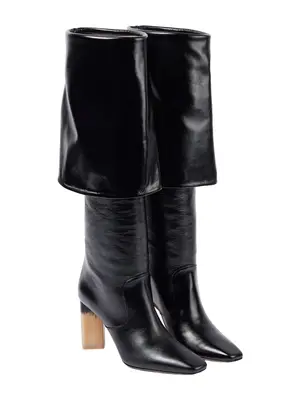 Chloé Georgia 90 Leather Knee-high Boots - Black