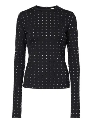 Sportmax Negus Crystal-embellished Top - Black
