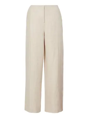 Faithfull The Brand Meave Wide-leg Linen Pants - Beige
