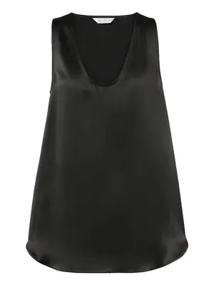 Max Mara Filly Silk Tank Top - Black
