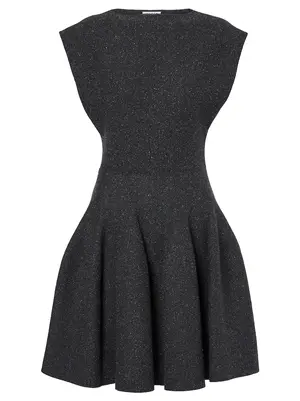 Alaïa Godet Mini Dress - Grey