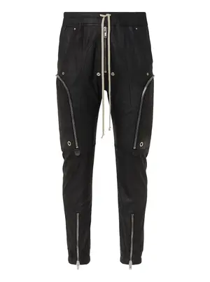 Rick Owens Bauhaus Leather Cargo Pants - Black