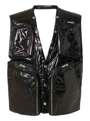 Rick Owens Cotton Cargo Vest - Black