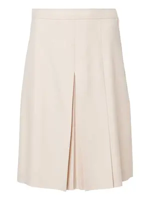 Valentino Garavani Virgin Wool Midi Skirt - Beige
