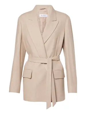 Max Mara Randers Wool, Silk, And Cashmere Blazer - White