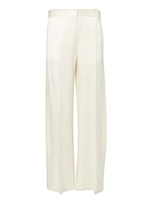 TOTEME High-rise Wide-leg Pants - White