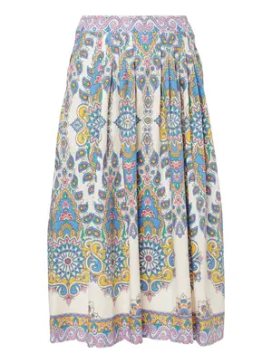 Etro Paisley Printed Midi Skirt - Multicoloured