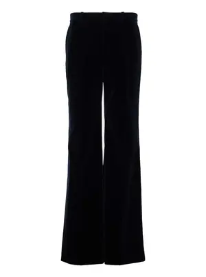Chloé Cotton Velvet Flared Pants - Blue