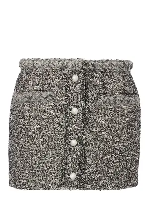 Isabel Marant Gleny Tweed Miniskirt - Black