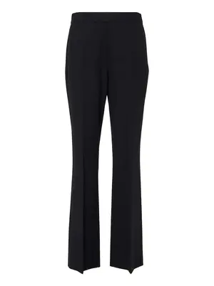 THE ROW Dina Wool-blend Straight Pants - Black