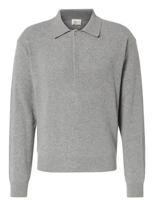 Saint Laurent Wool Polo Sweater - Grey