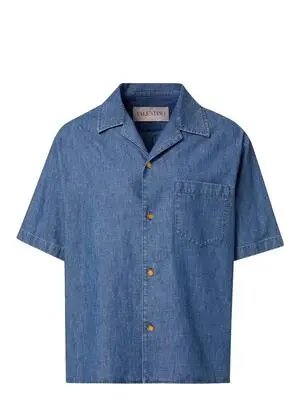 Valentino Garavani Denim Bowling Shirt - Blue