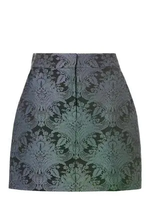 Max Mara Pomezia Wool-blend Jacquard Miniskirt - Blue