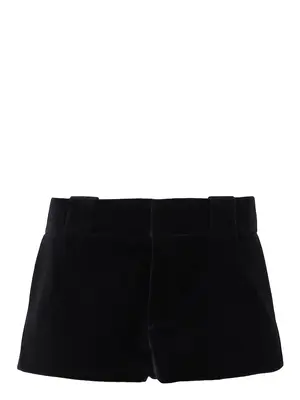 Chloé Cotton Velvet Shorts - Black