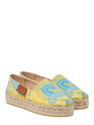 Etro Printed Espadrilles - Yellow