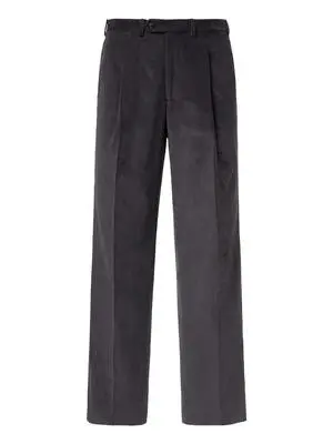 SAMAN AMEL Saman Amel Wide-Leg Cotton Corduroy Pants Grey
