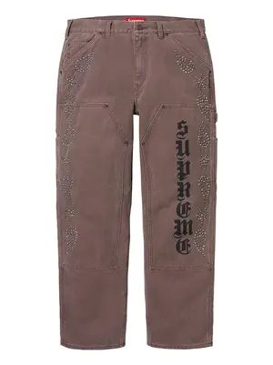 Supreme Paisley Studded Double Knee Painter Pant - Brown